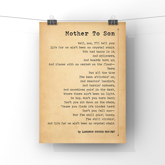 Langston Hughes Poems Mother To Son