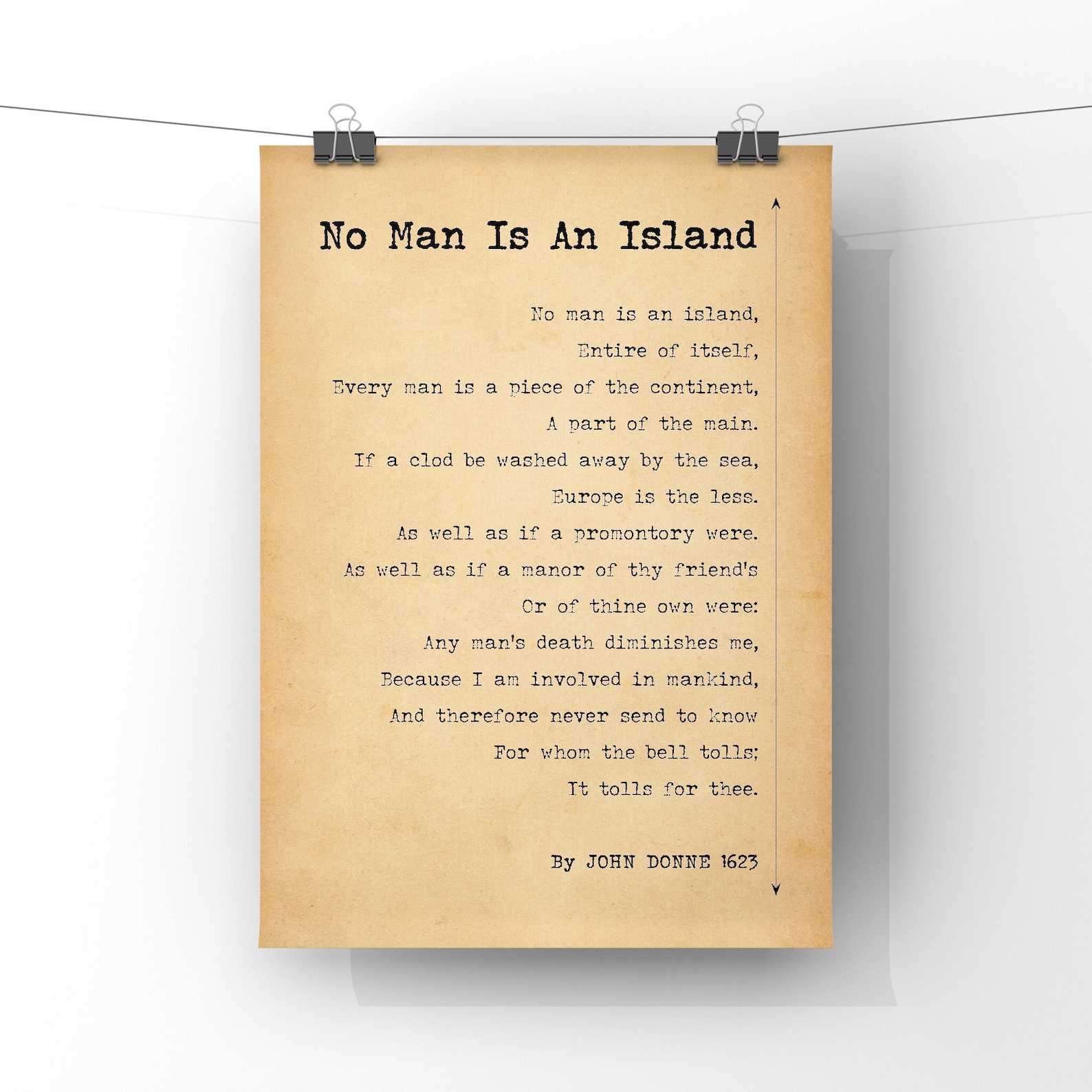 No Man is an Island by John Donne No Man is an Island Print - Etsy UK