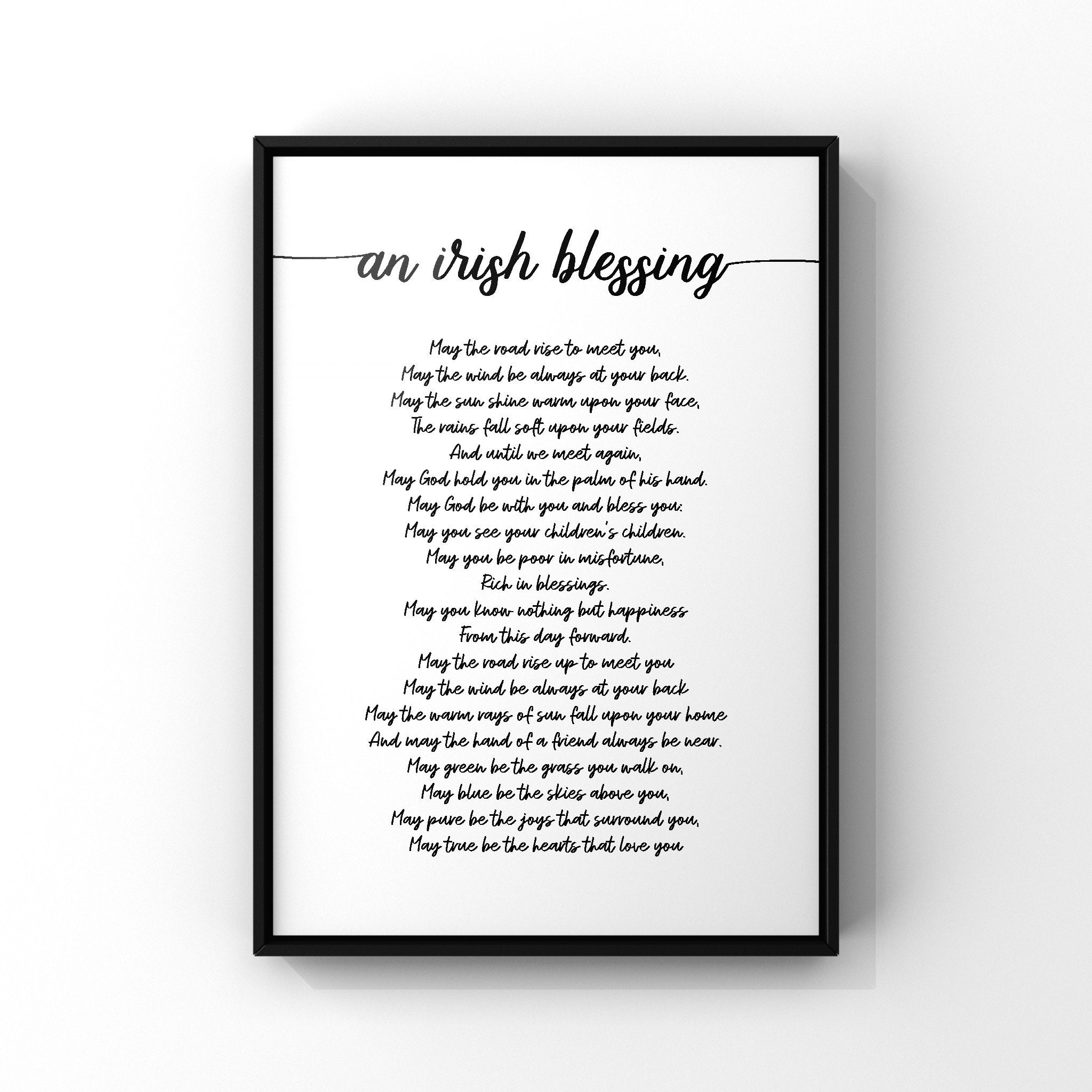 Traditional Irish Blessing Poem