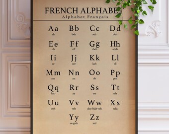 French Language ABC Animal Alphabet Poster - Etsy