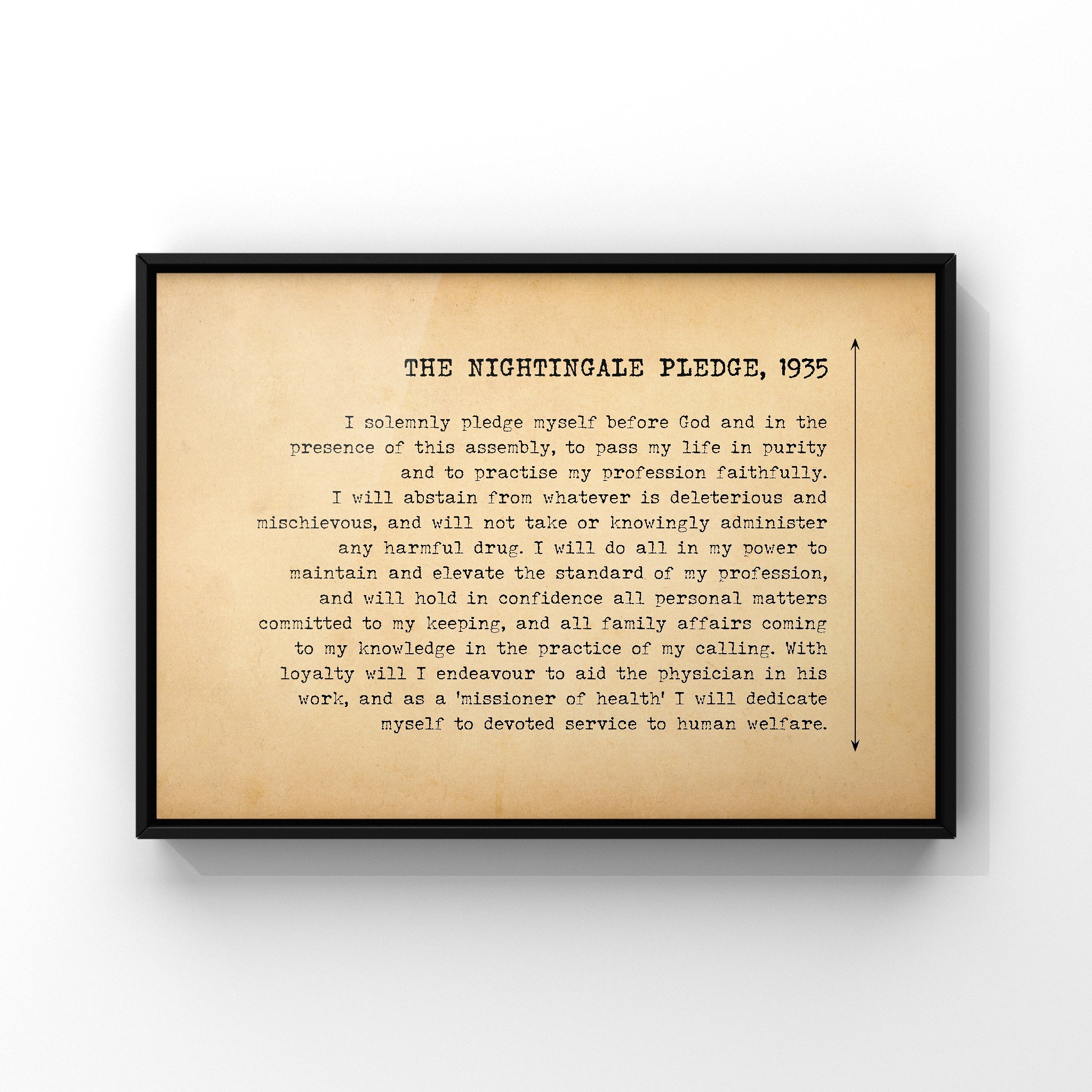 The Florence Nightingale Pledge 1935 Landscape Version the - Etsy