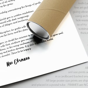 Go Placidly Poem | Desiderata Poem Print in Script Font by Max Ehrmann ...