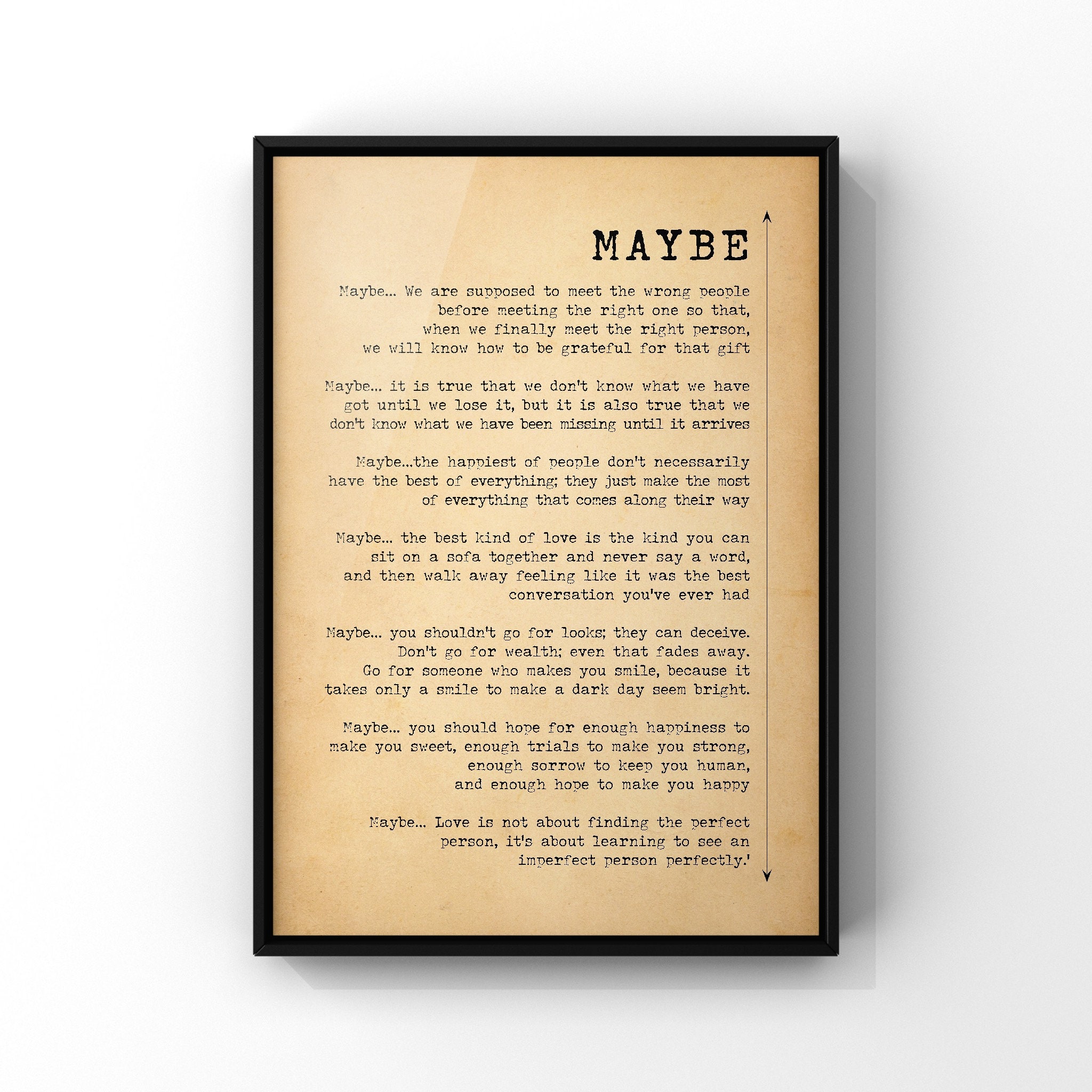 Maybe Love Poem Print Romantic Poetry Boyfriend Gift - Etsy