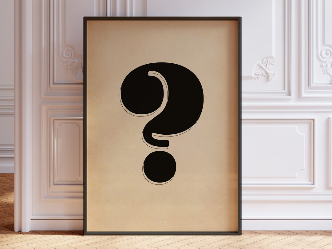 Question Mark Wall Art Question Mark Sign Picture Vintage Punctuation ...