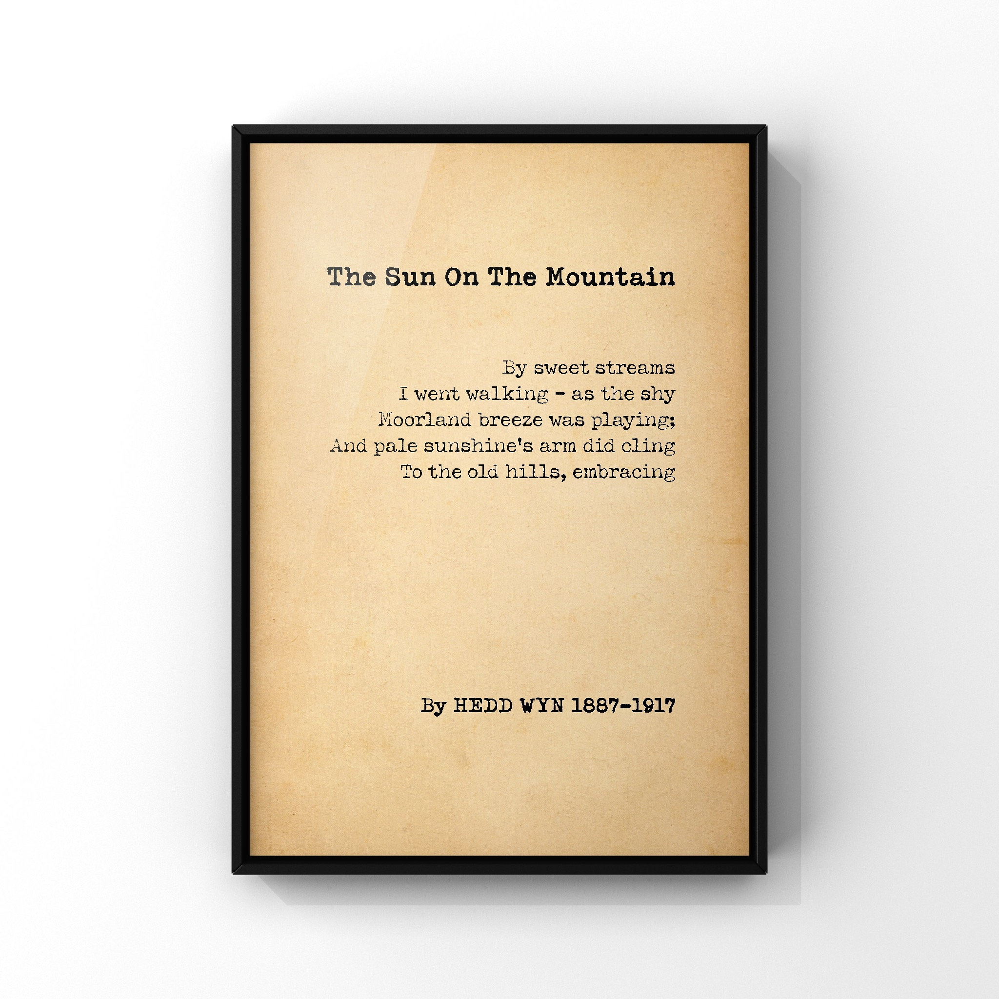 The Sun on the Mountain Poem by Hedd Wyn Welsh Bardic Chair - Etsy UK