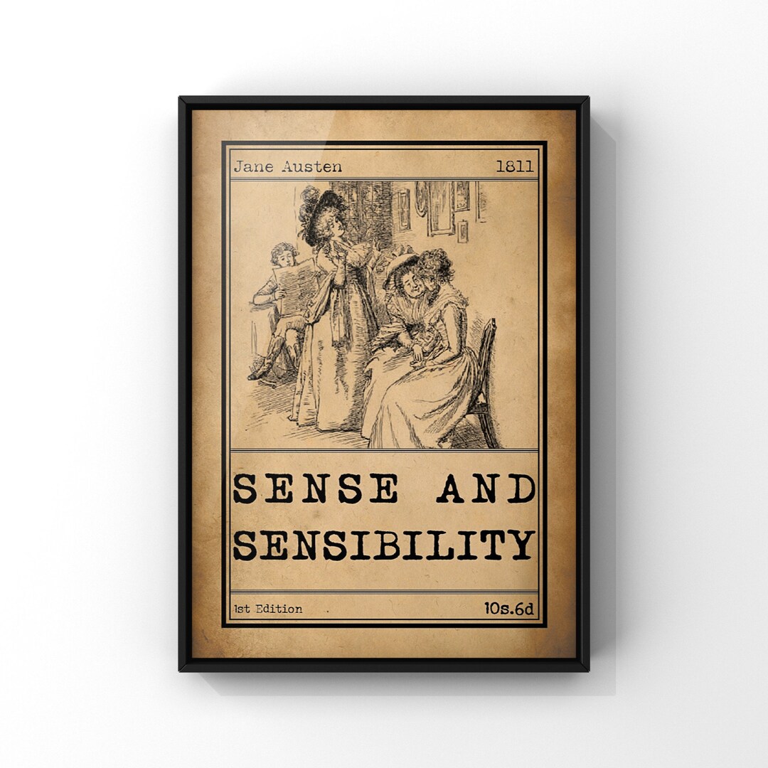 Sense and Sensibility Book Cover Art Illustration Poster Jane Austen ...