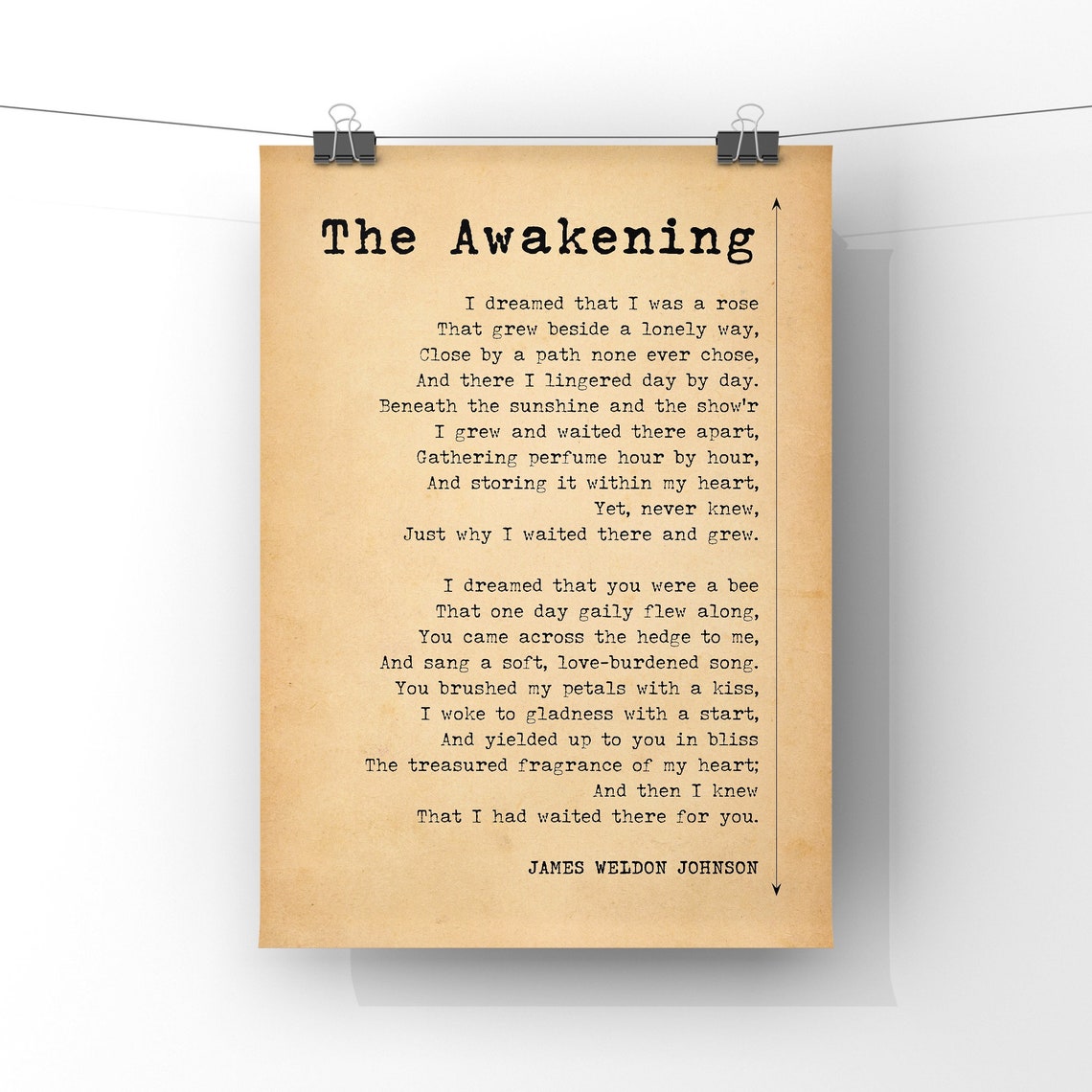 The Awakening by James Weldon Johnson Poem Poster Print Poem - Etsy