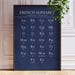 Blue French Alphabet Chart Poster - Alphabet Francais Letters Language ...