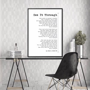 See It Through Poem by Edgar A Guest Poster Print Success Poem Print ...