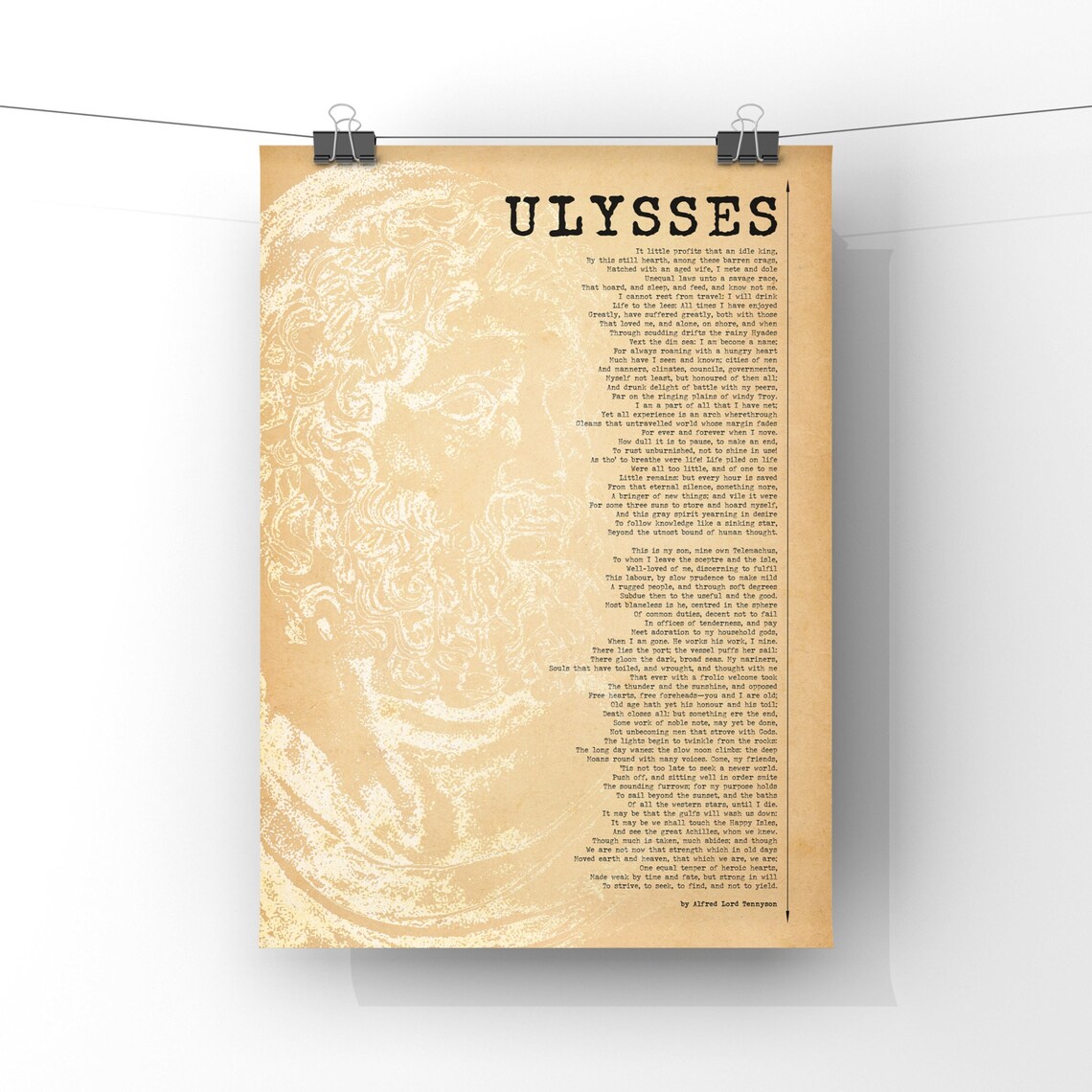 Ulysses Poem by Alfred Lord Tennyson Poster Print Poetry - Etsy