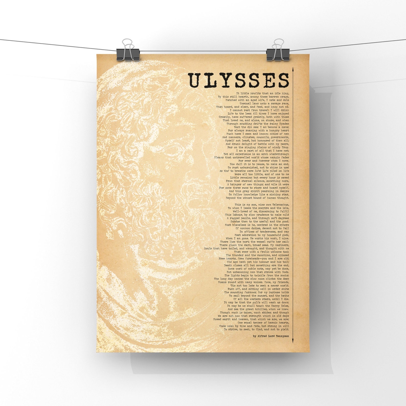 Ulysses Poem by Alfred Lord Tennyson Poster Print Poetry | Etsy