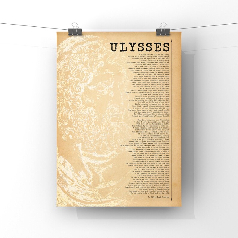 Ulysses Poem by Alfred Lord Tennyson Poster Print Ulysses - Etsy