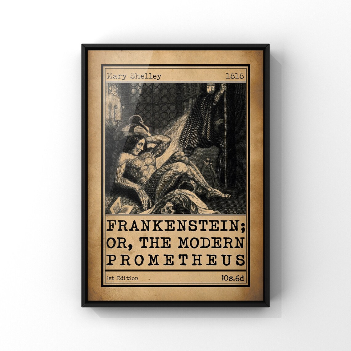 Frankenstein or the Modern Prometheus Book Cover Art - Etsy UK