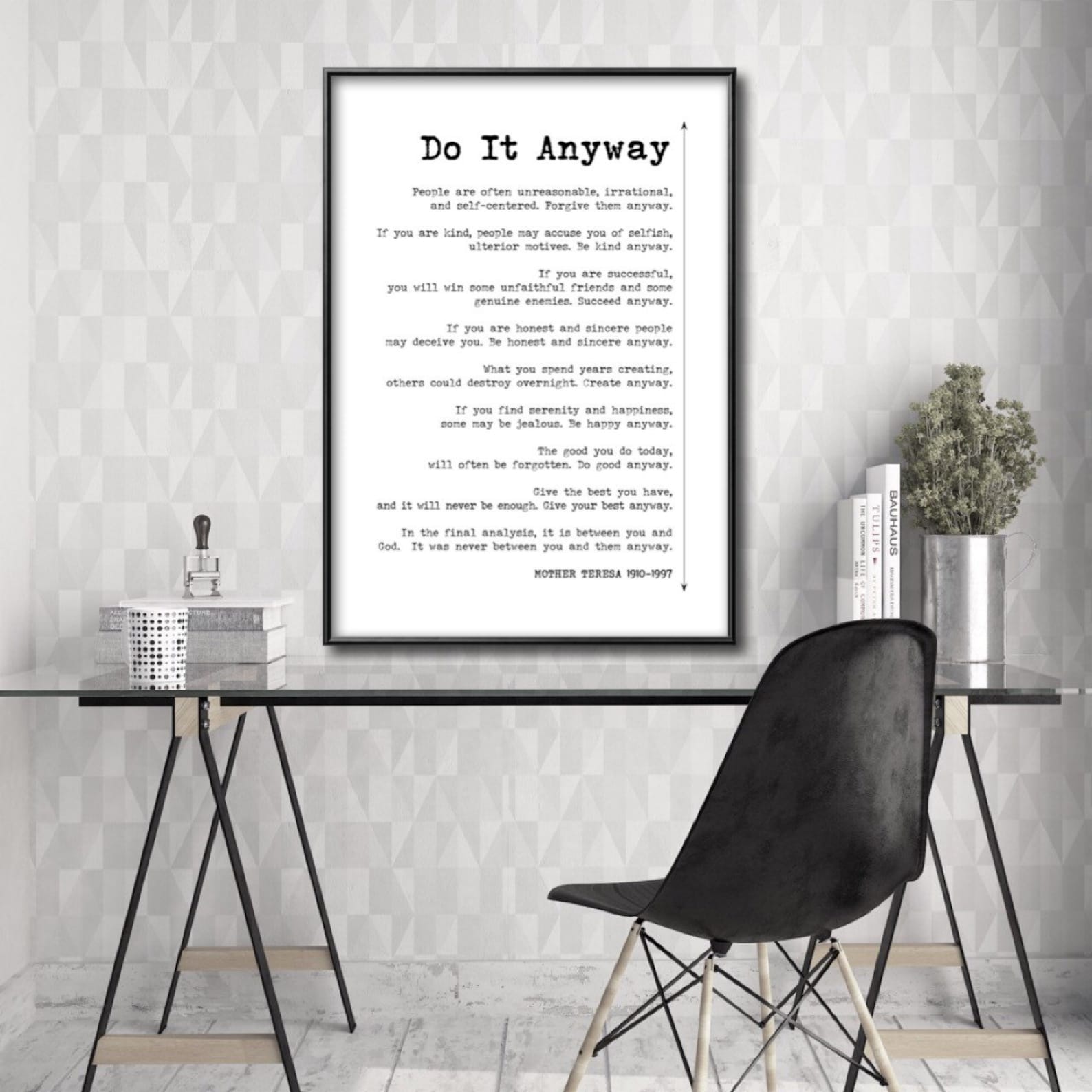 Do It Anyway Poem by Mother Teresa Poster Print Mother Teresa - Etsy