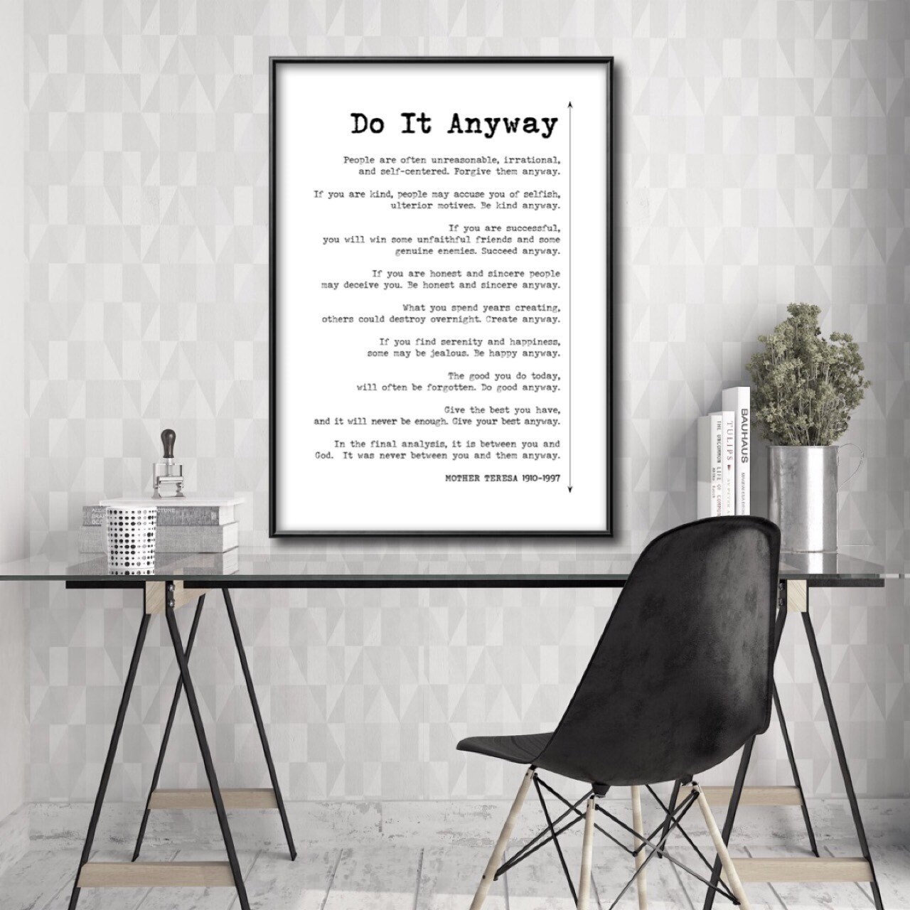 Do It Anyway Poem by Mother Teresa Poster Print Mother - Etsy UK