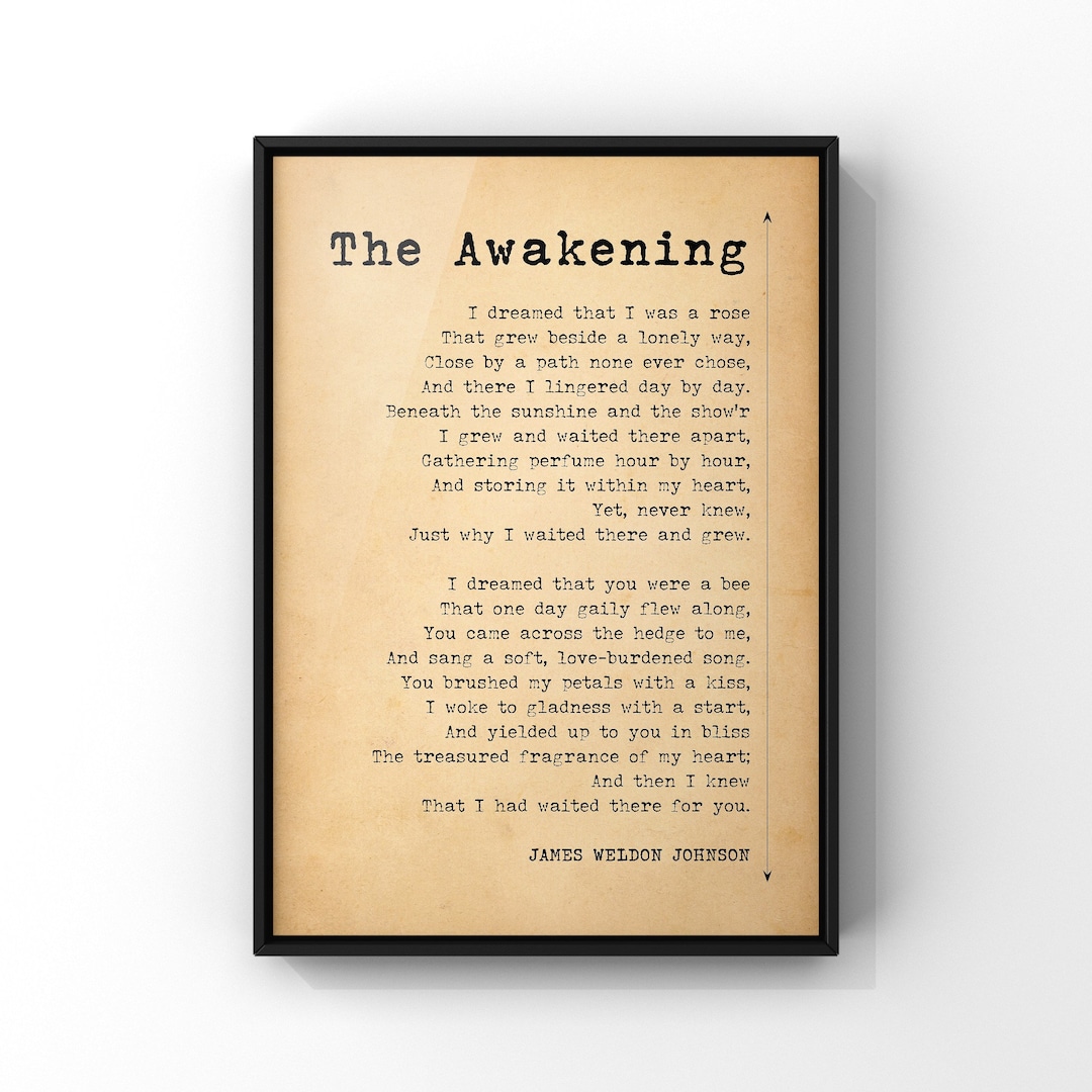 The Awakening by James Weldon Johnson Poem Poster Print Poem About ...