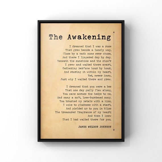The Awakening by James Weldon Johnson Poem Poster Print Poem | Etsy