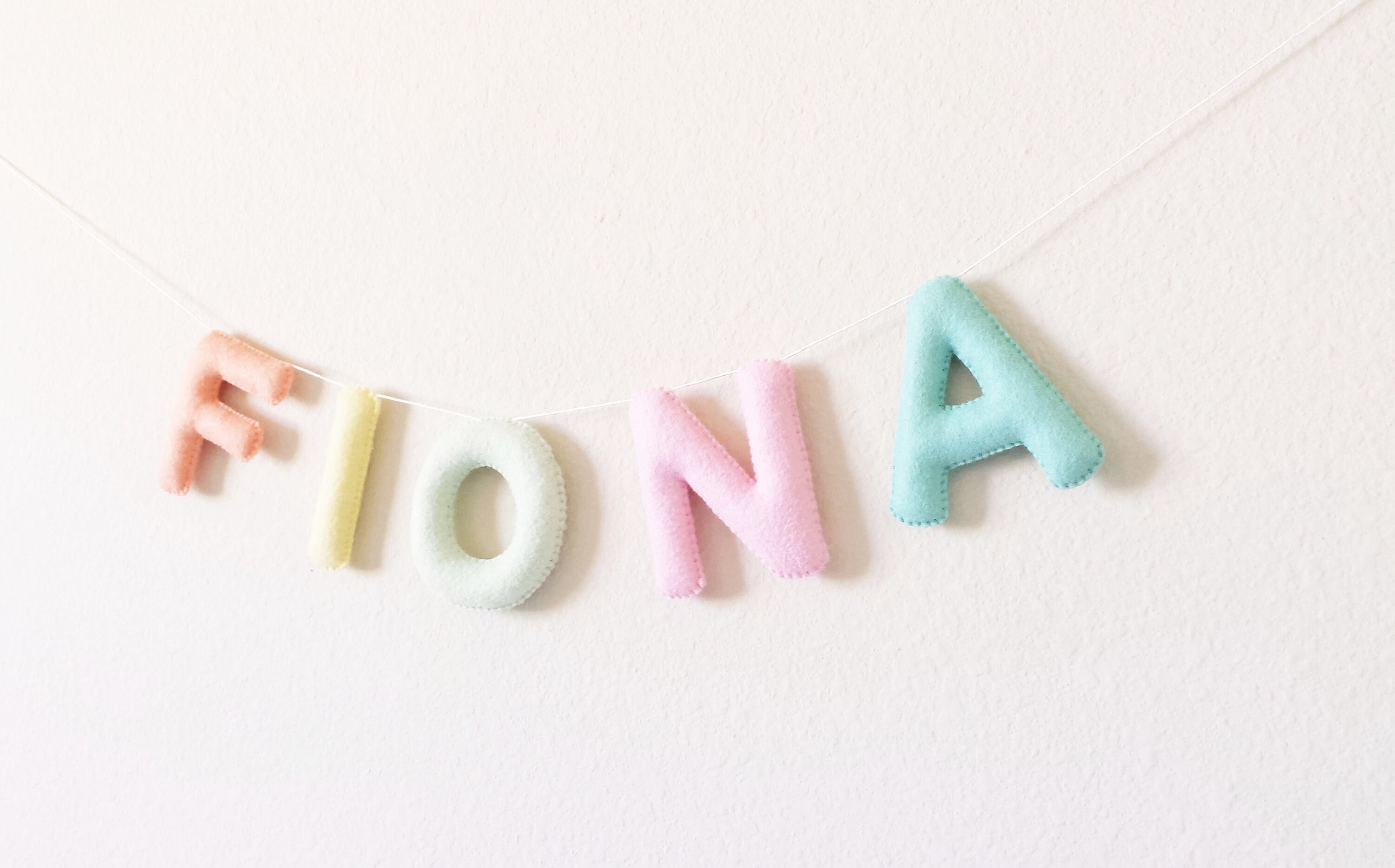 Felt Name Banner Pastel Nursery Decor Nursery Garland | Etsy