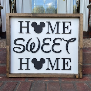 Home Sweet Home Mickey Sign Mickey Home Decor Mickey Welcome Sign - Etsy