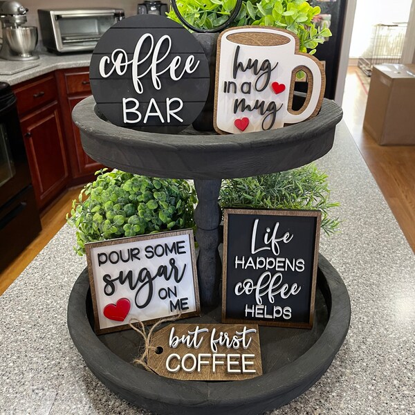 Coffee Tier Tray - Etsy