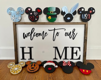Mickey Welcome Sign | Etsy