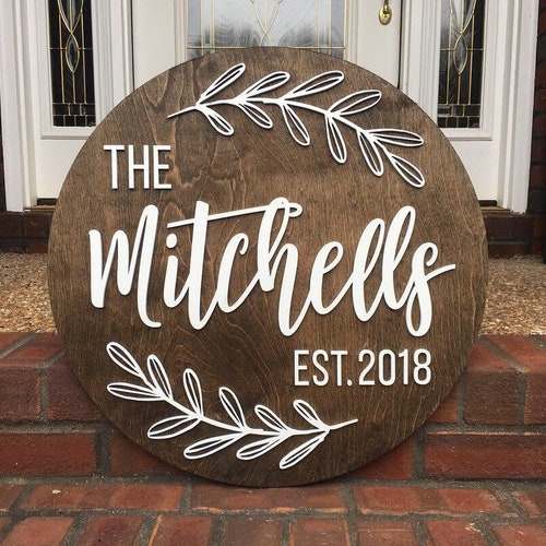 Last Name Sign / Family Name Sign / Home Decor Sign / Custom - Etsy