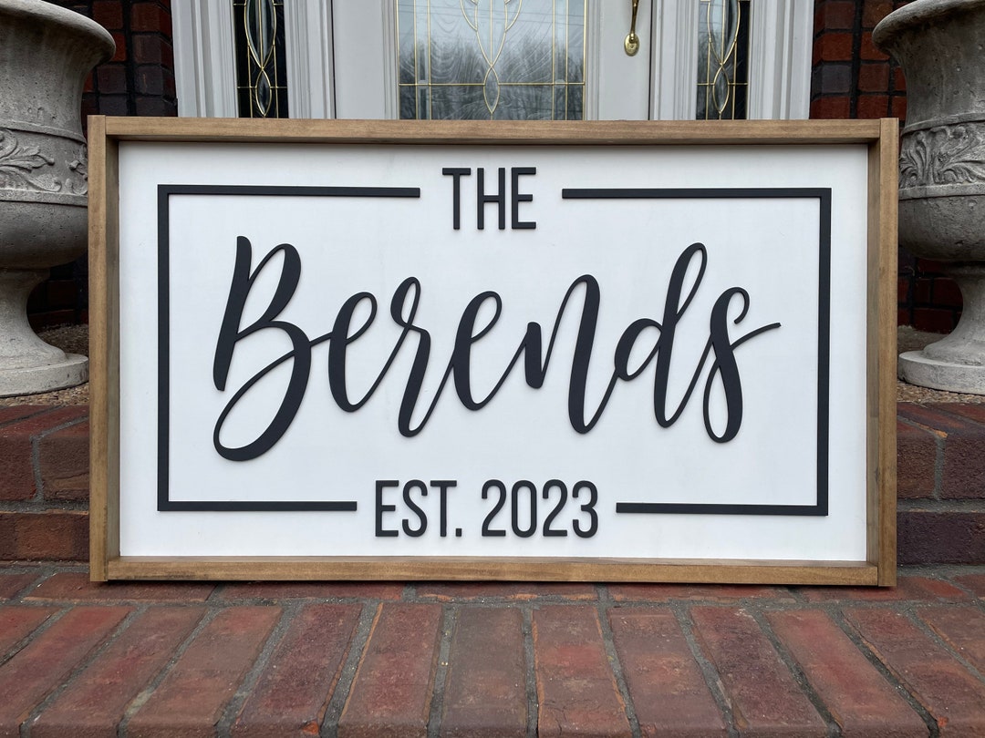 Custom Last Name Sign Home Decor Sign Wedding Sign - Etsy