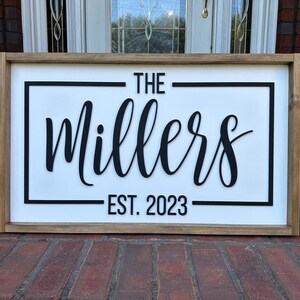 Custom Last Name Sign Home Decor Sign Wedding Sign - Etsy