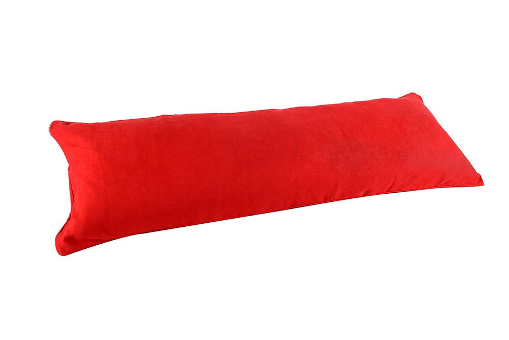 Elegant Red 20"x 54" Double Zippers Microsuede Body Pillow ( Cover Only ...