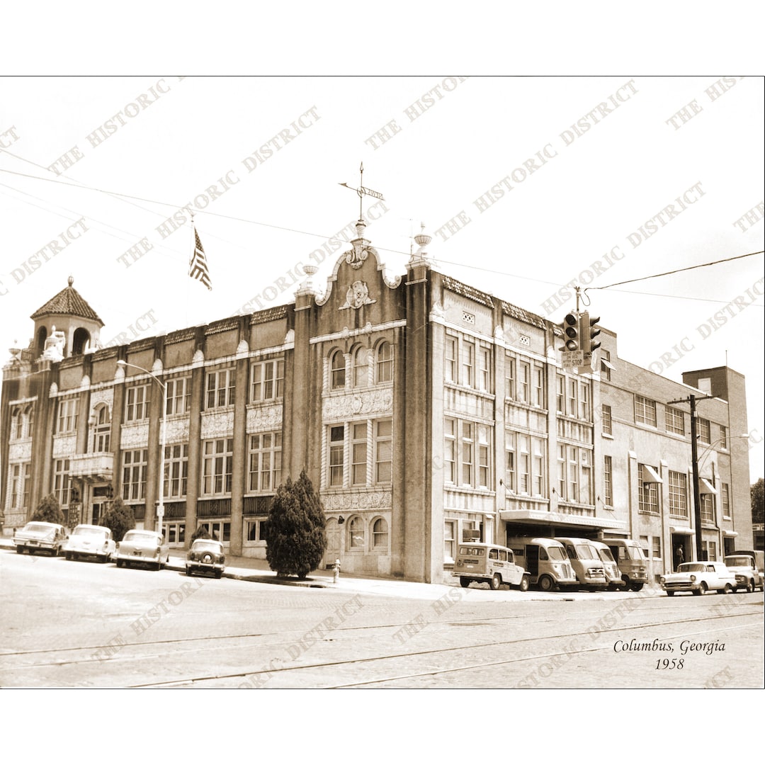 Columbus GA Georgia 1958 Ledger Historic Vintage Photo Wall Art Wall ...