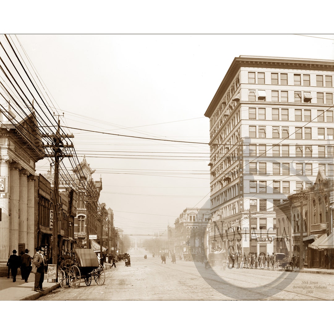 Birmingham, AL Alabama 1906 Antique Historic Vintage Photo Vintage Wall ...