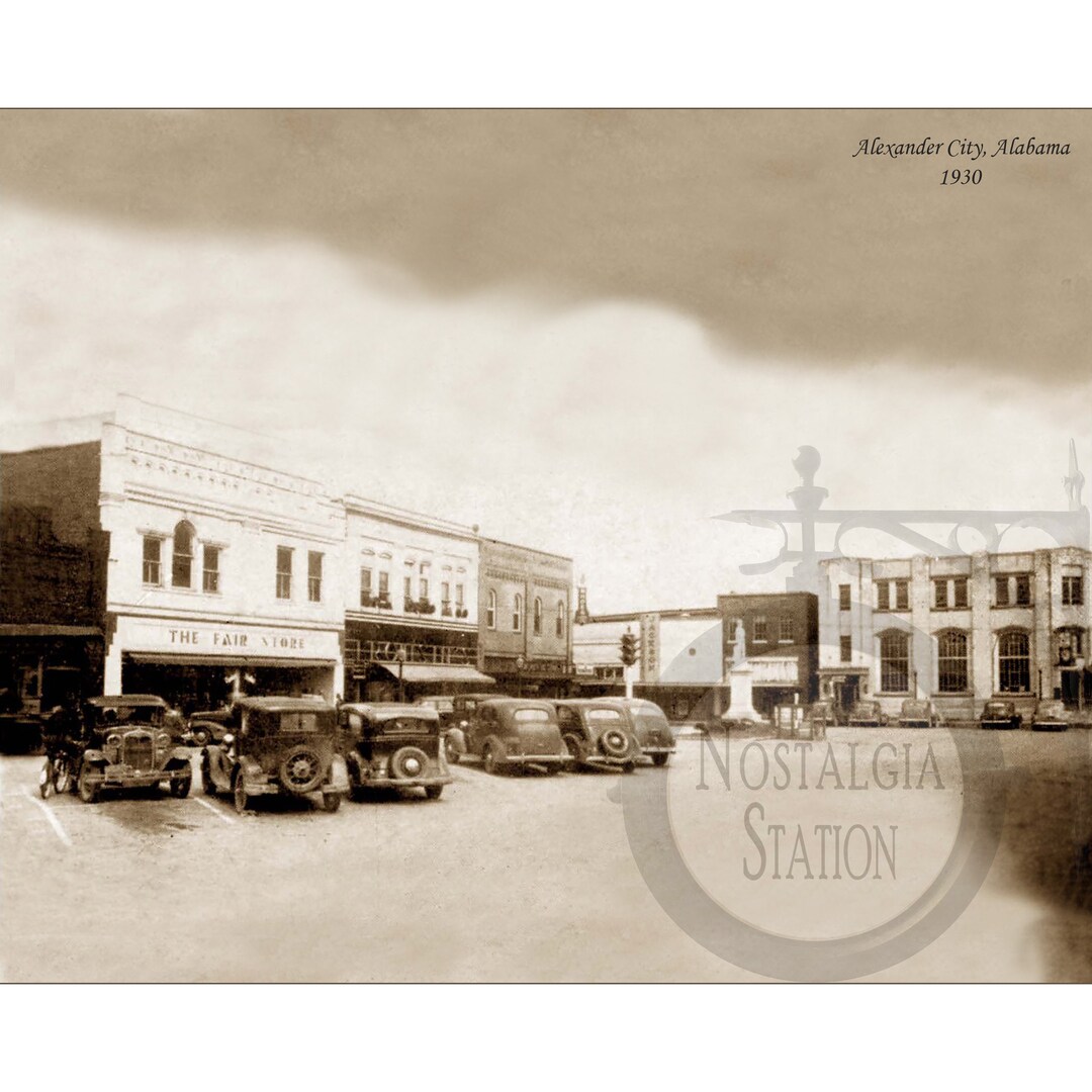 Alexander City Alabama 1930 8x10 Benjamin Russell Historic Vintage ...