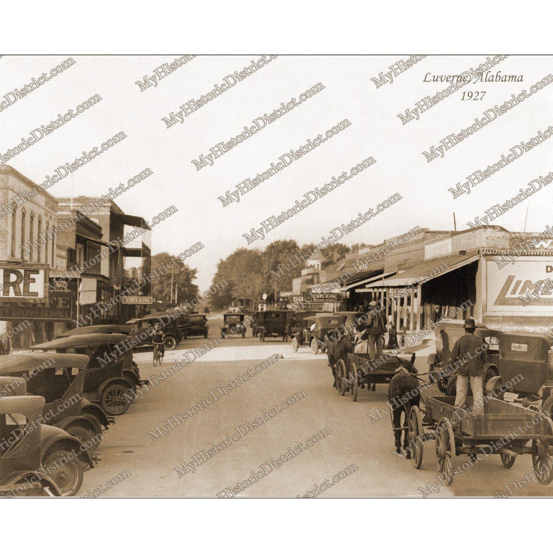 Luverne, AL. Alabama 1927 Crenshaw County Antique Historic Vintage Photo Vintage Wall Art ...