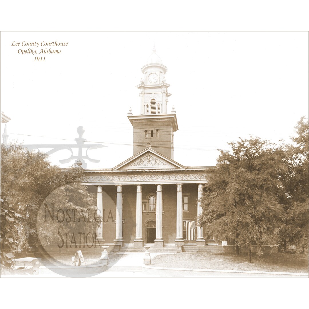 Opelika Alabama Lee County Courthouse 1911 Historic Vintage Antique ...