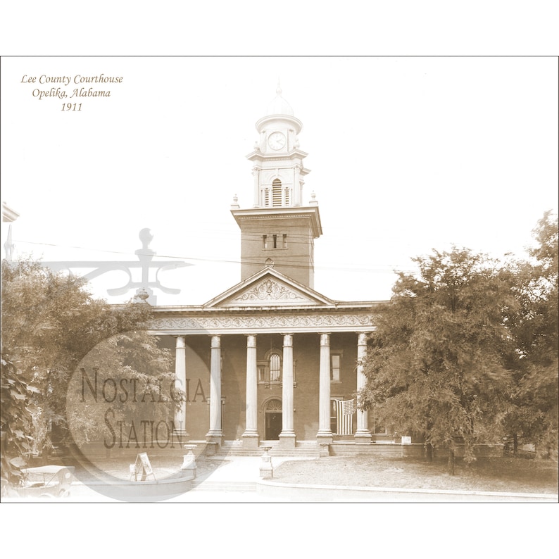Opelika Alabama Lee County Courthouse 1911 Historic Vintage Antique ...