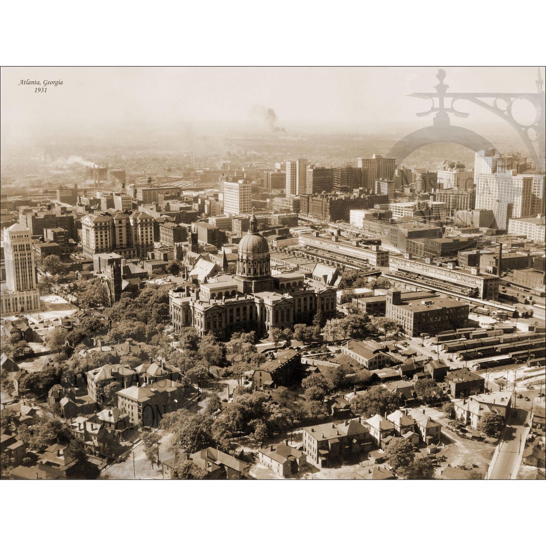 Atlanta, Georgia 1931 Antique Vintage Historic Photo Wall Art Emory ...
