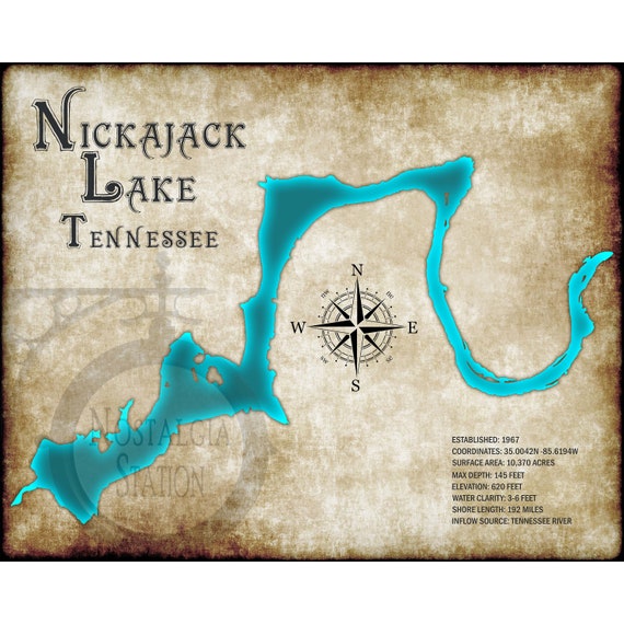Map Of Nickajack Dam Tennessee River