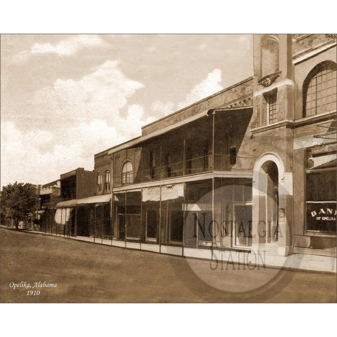 Opelika Alabama 1910 8th Street Photo Historic Vintage Antique Photo ...