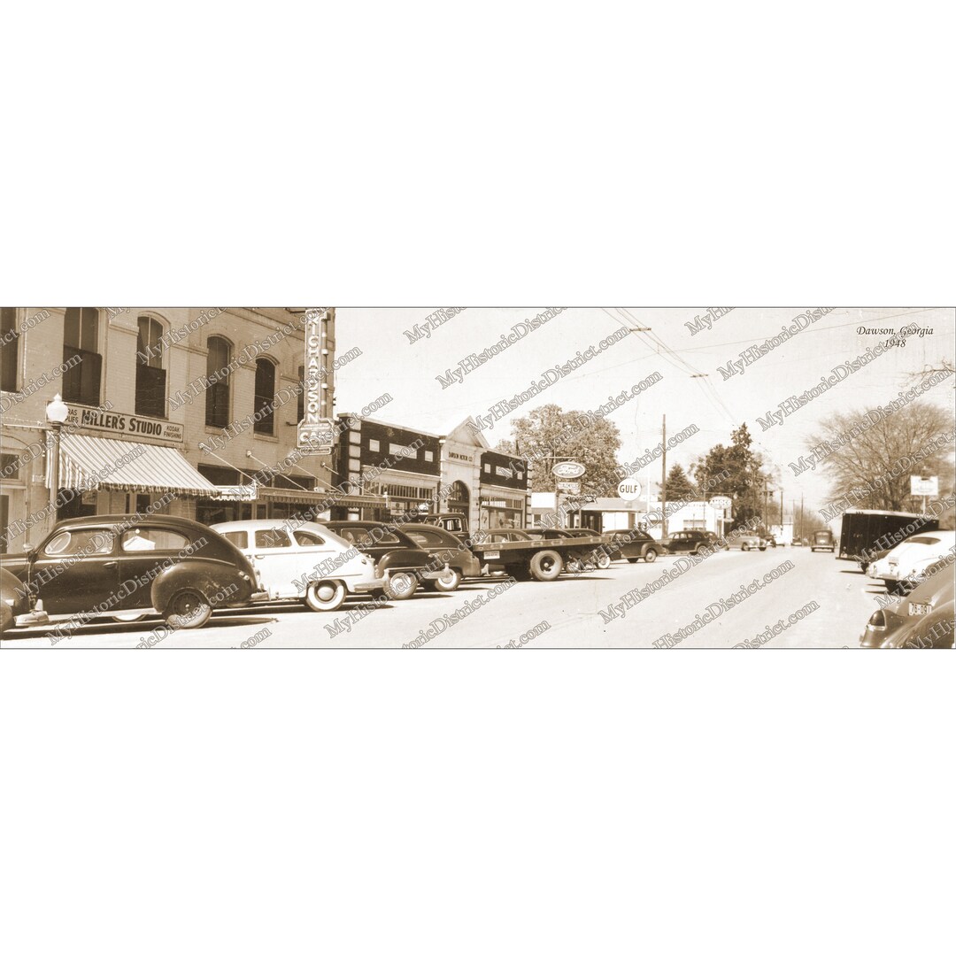 Dawson, GA. Georgia 1948 Antique Historic Vintage Photo Wall Decor ...
