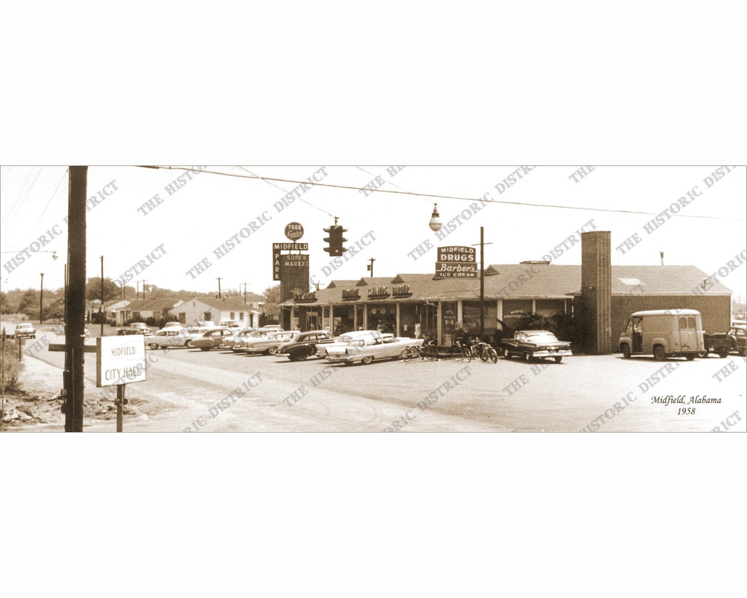 Midfield Alabama, AL. Alabama 1958 Antique Historic Vintage Birmingham ...