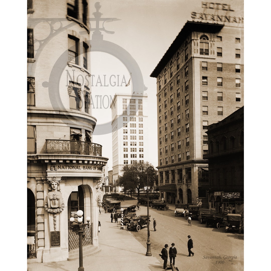 Savannah, GA Georgia 1900 Antique Historic Vintage Photo Wall Art Wall ...