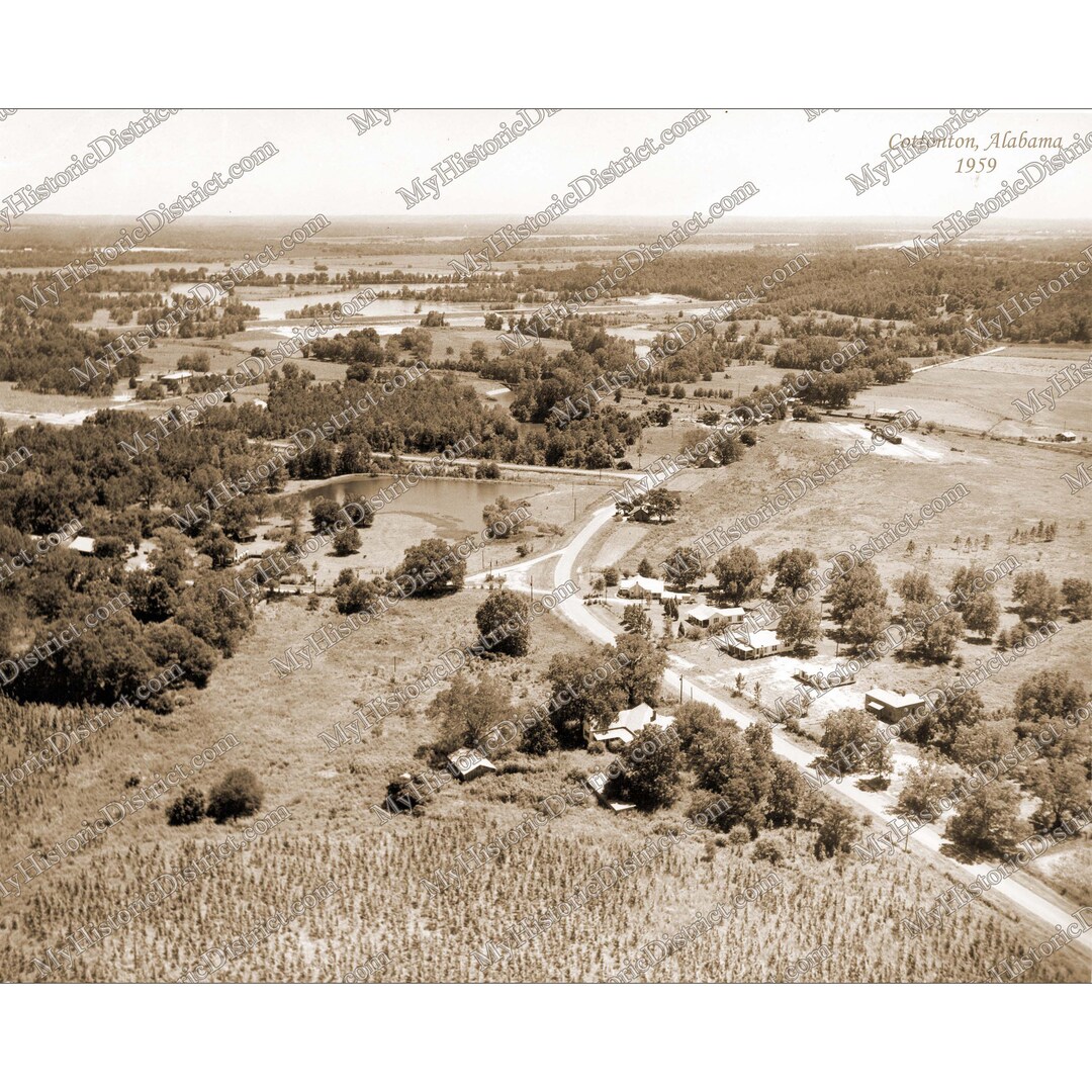 Cottonton, AL Alabama 1959 Russell County Antique Historic Vintage ...