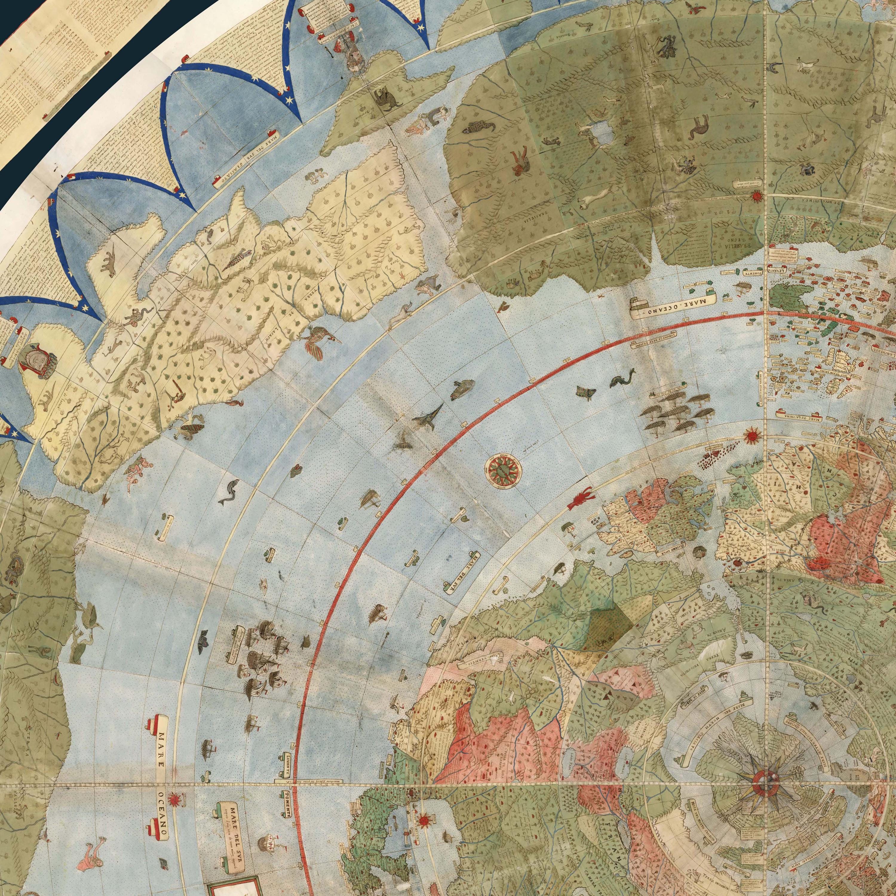 Flat Earth Map 1587 Antique Historic Vintage Photo Steampunk Pirate Map ...