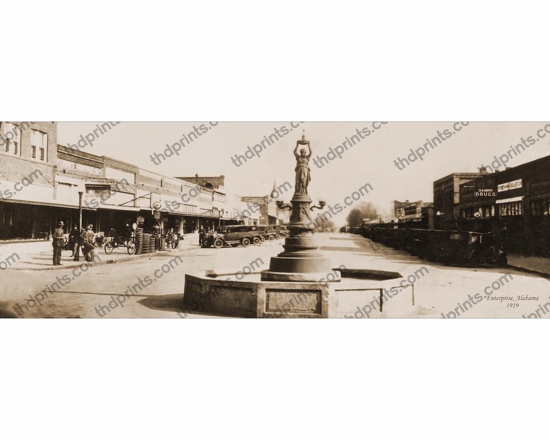 Enterprise, AL. Alabama 1919 Antique Historic Vintage Photo Reprint ...