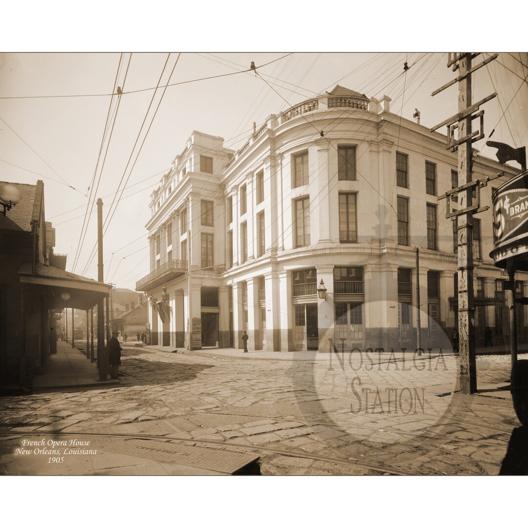 New Orleans Louisiana 1905 French Opera House Historic Vintage Photo ...
