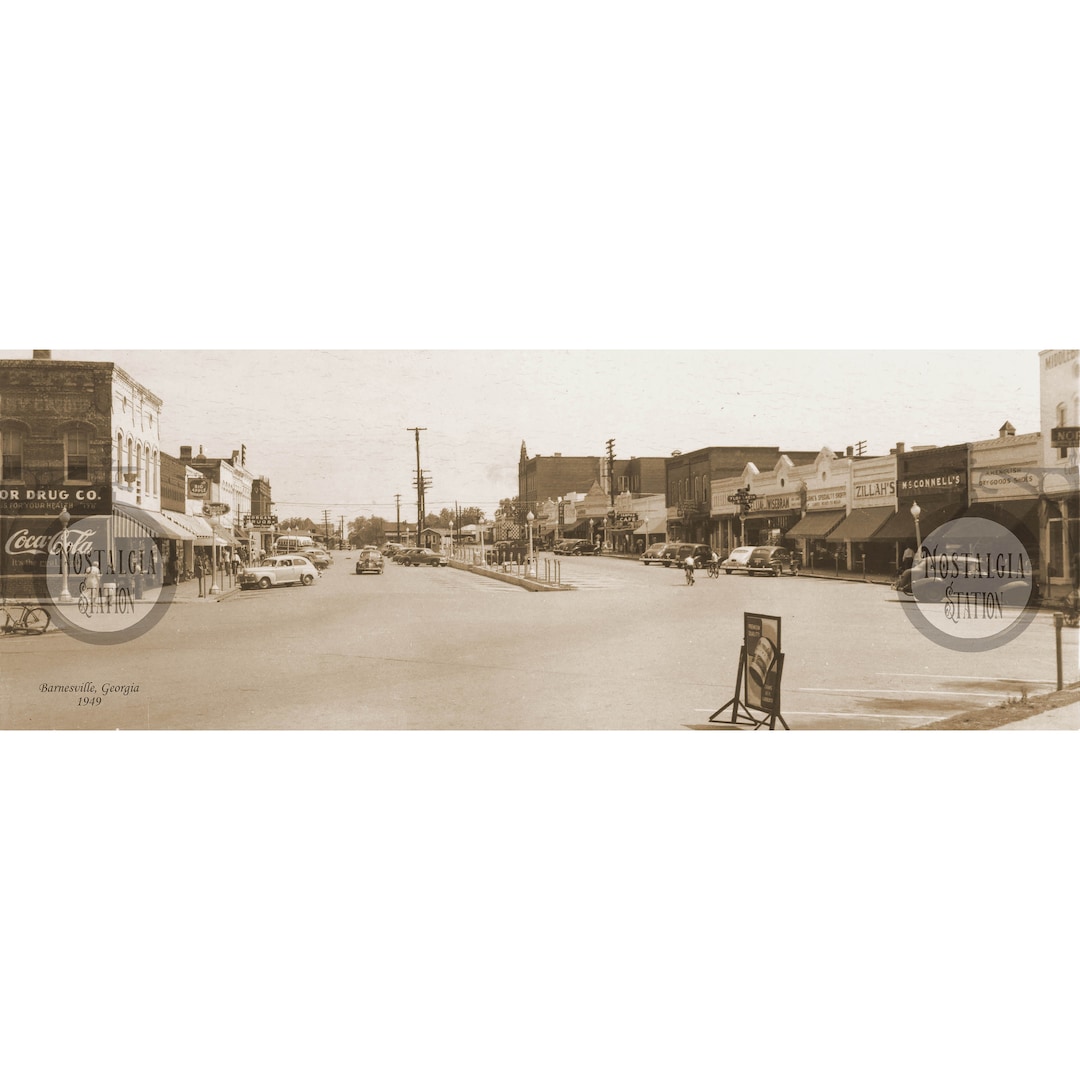 Barnesville, GA. Georgia 1949 Antique Historic Vintage Photo Reprint ...