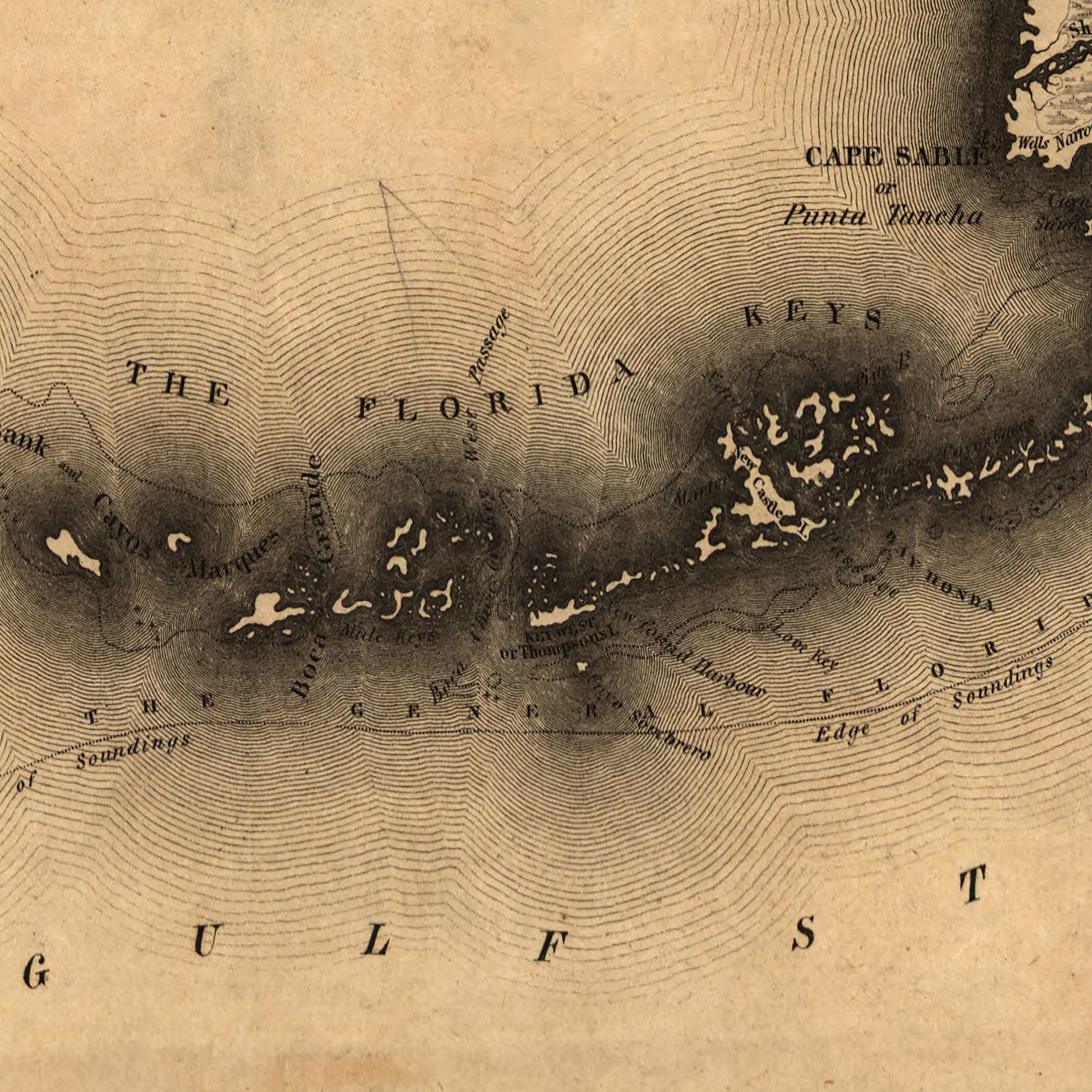 Florida 1823 State Map Antique Historic Vintage Photo Steampunk Pirate ...