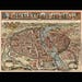 Paris France 1615 Map Antique Vintage Historic History Wall Art Decor ...