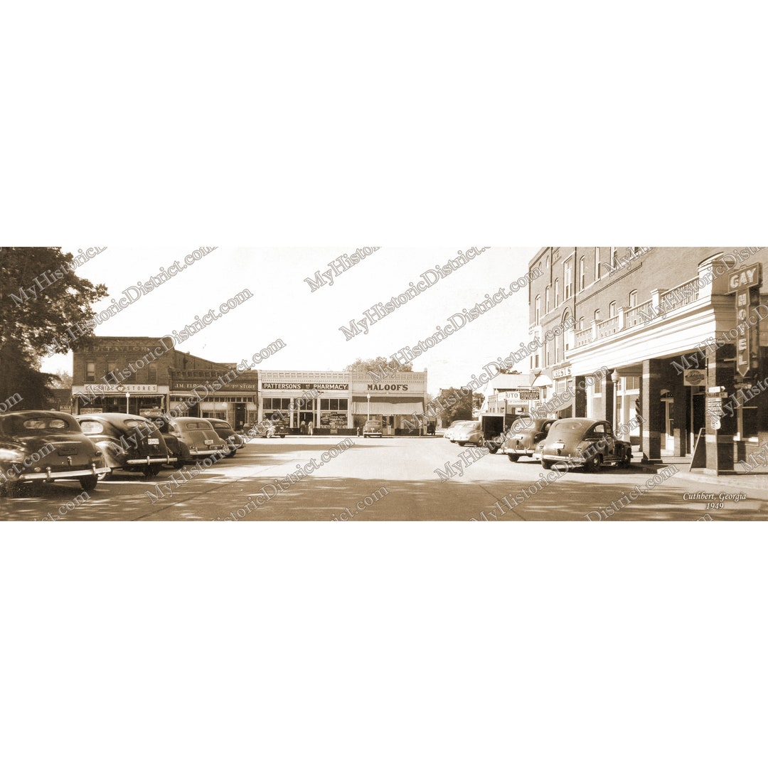 Cuthbert, GA. Georgia 1949 Antique Historic Vintage Photo Wall Decor ...