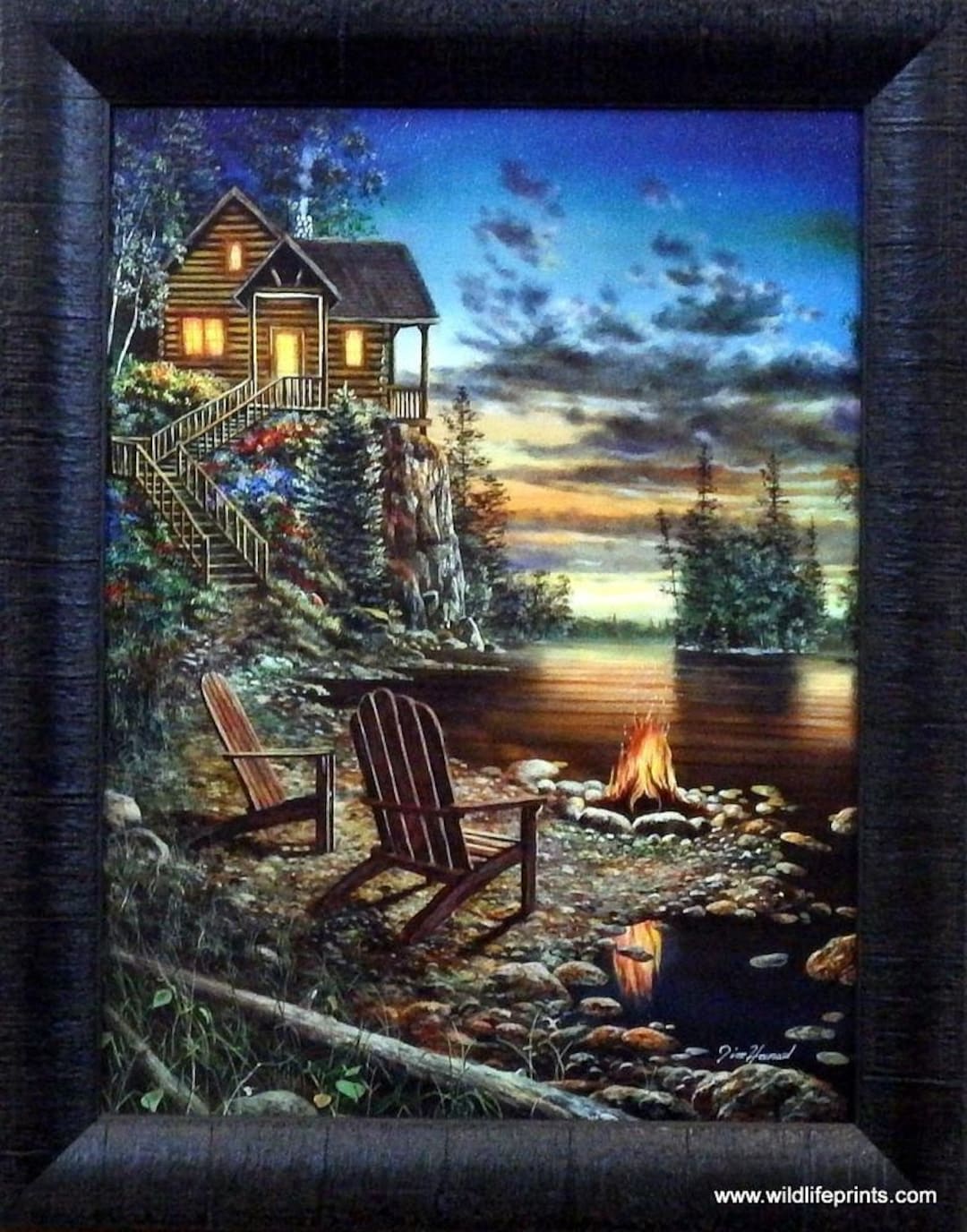 Jim Hansel Summer Pleasures Cabin Lake Art Print-framed 15 X 19 - Etsy